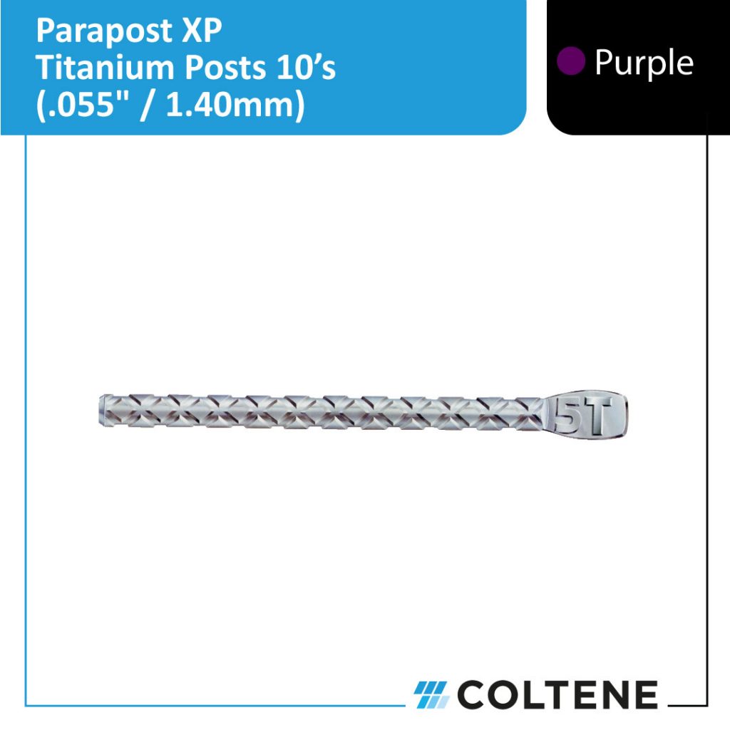 10 ParaPostXP Titanium Posts (.055" / 1.40mm) Purple Size #5.5 - SA Dental
