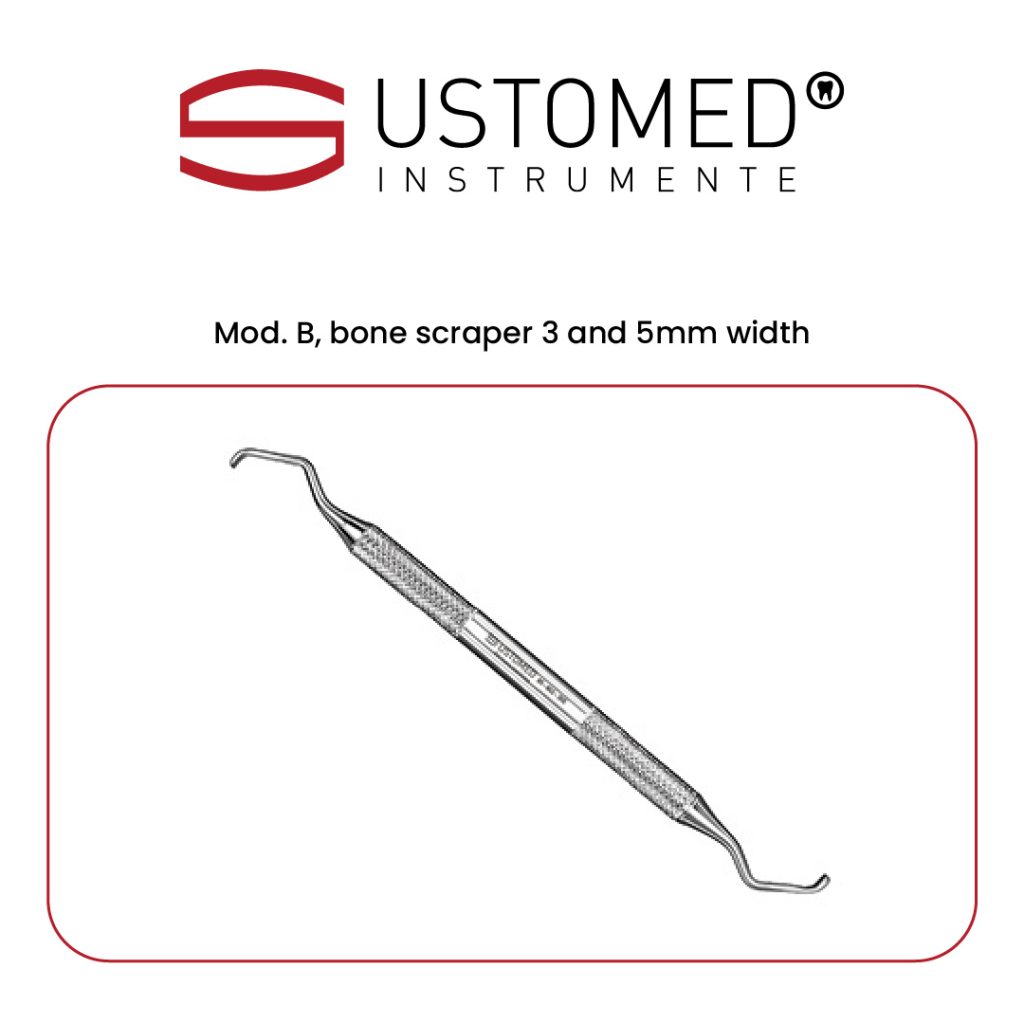 Mod. B, bone scraper 3 and 5mm width - SA Dental