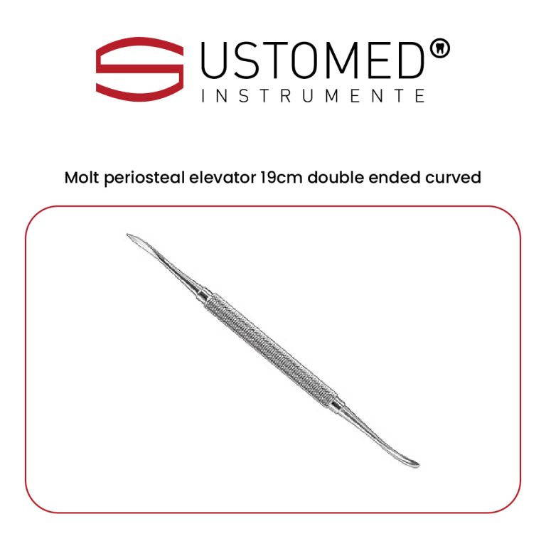 Molt periosteal elevator 19cm double ended curved - SA Dental