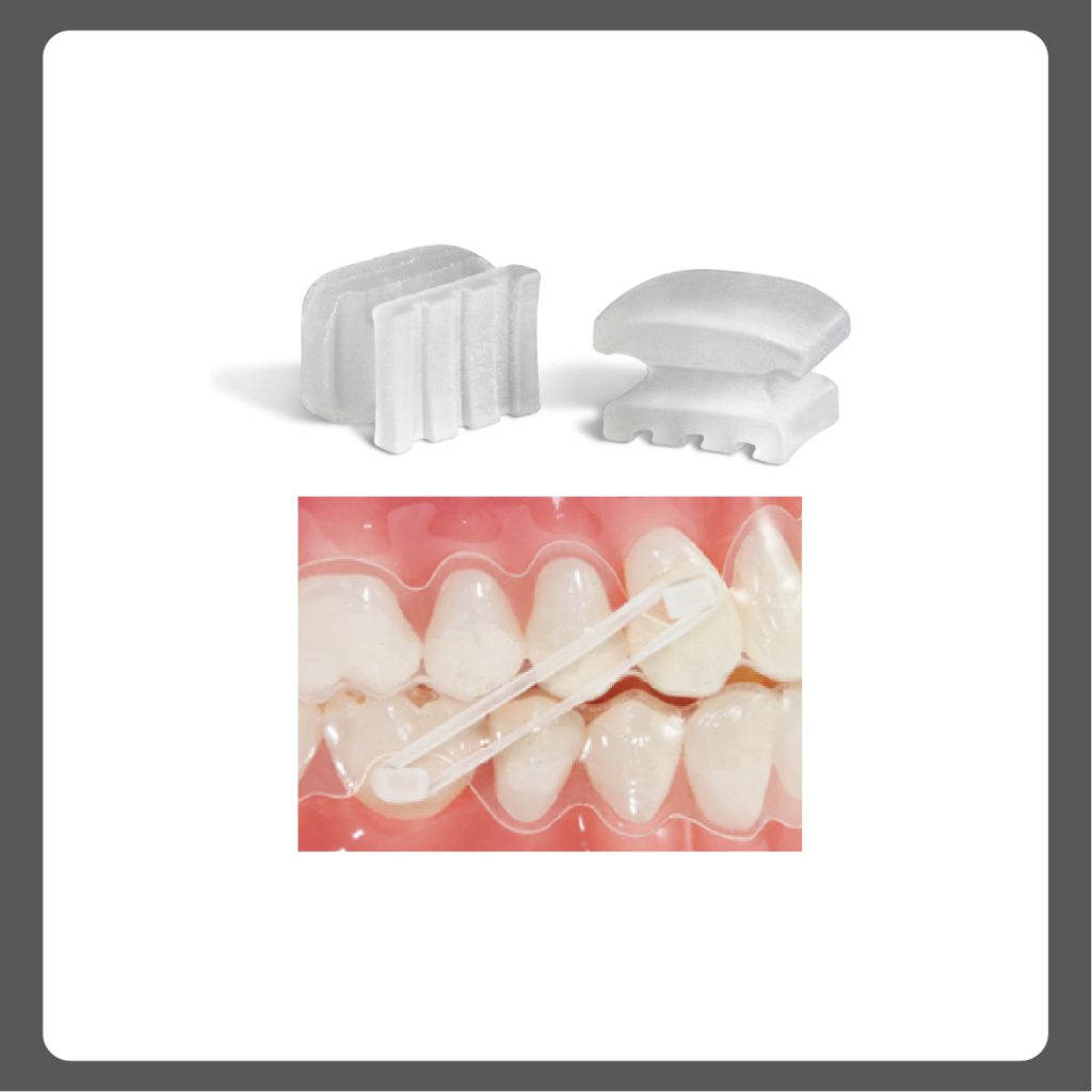 Orthoflex rectangular composite buttons, pk of 10 - SA Dental
