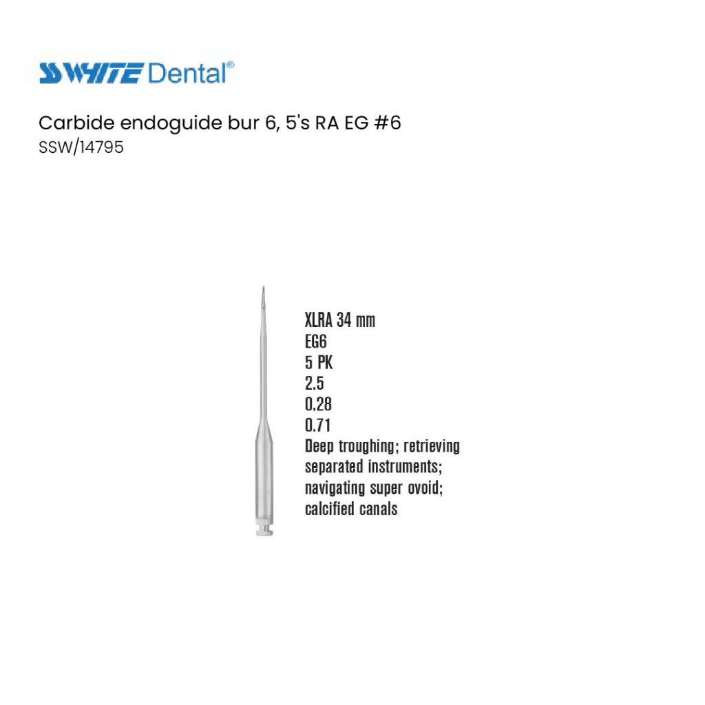 Carbide endoguide bur 6, 5's RA EG #6 - SA Dental