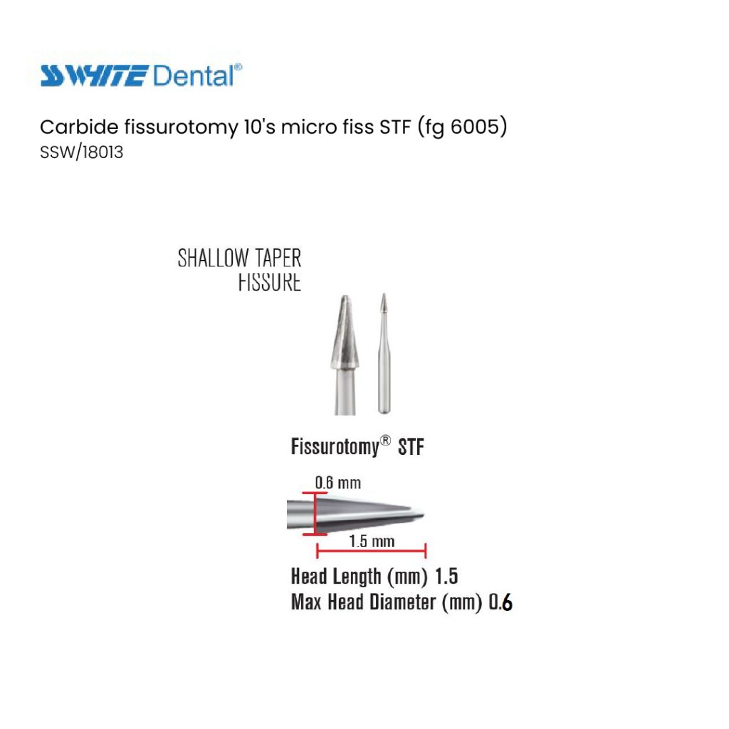 Carbide fissurotomy 10's micro fiss STF (fg 6005) - SA Dental